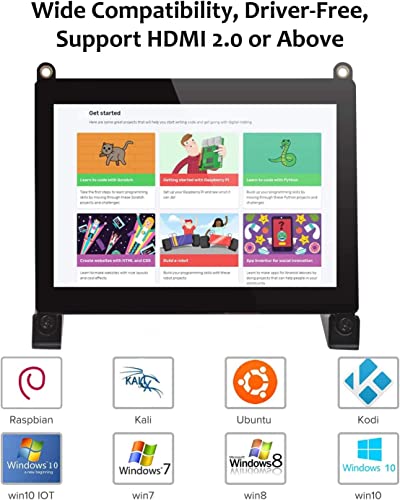 EVICIV Raspb Pi Touchscreen Monitor 5 Inch Screen Display 800×480 Mini LCD Screen Small HDMI Portable Monitor Compatible with Raspb Pi Model B-4 3B Raspbain,Ubuntu,Windows LoT,Windows 10 8 7