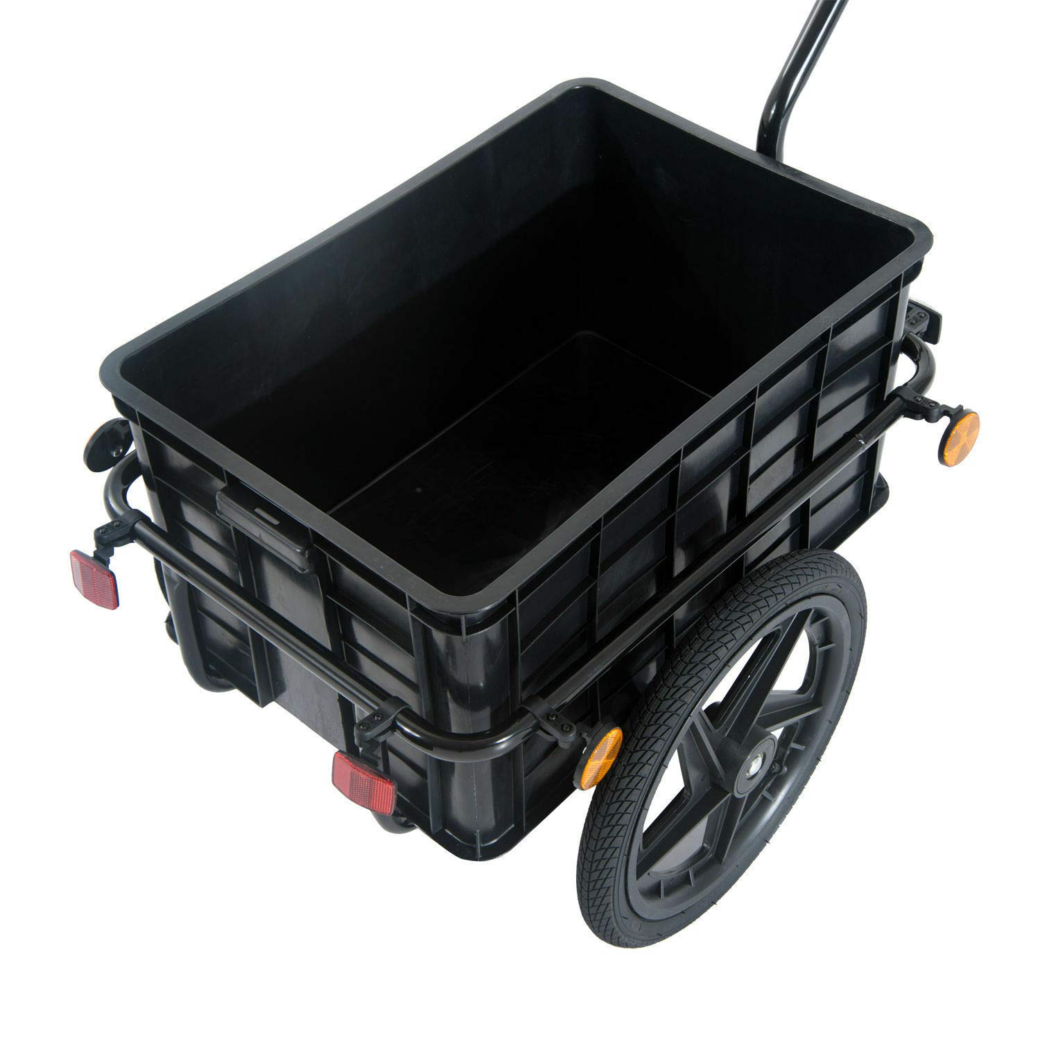 2-in-1 Multi-use Bicycle Cargo Trailer And Pull Cart With Removable Cargo Compartment And Seat Post Mount For Easy Attachment And Removal Ideal For On The Go Use Shopping Trips Or Outings To The Beach