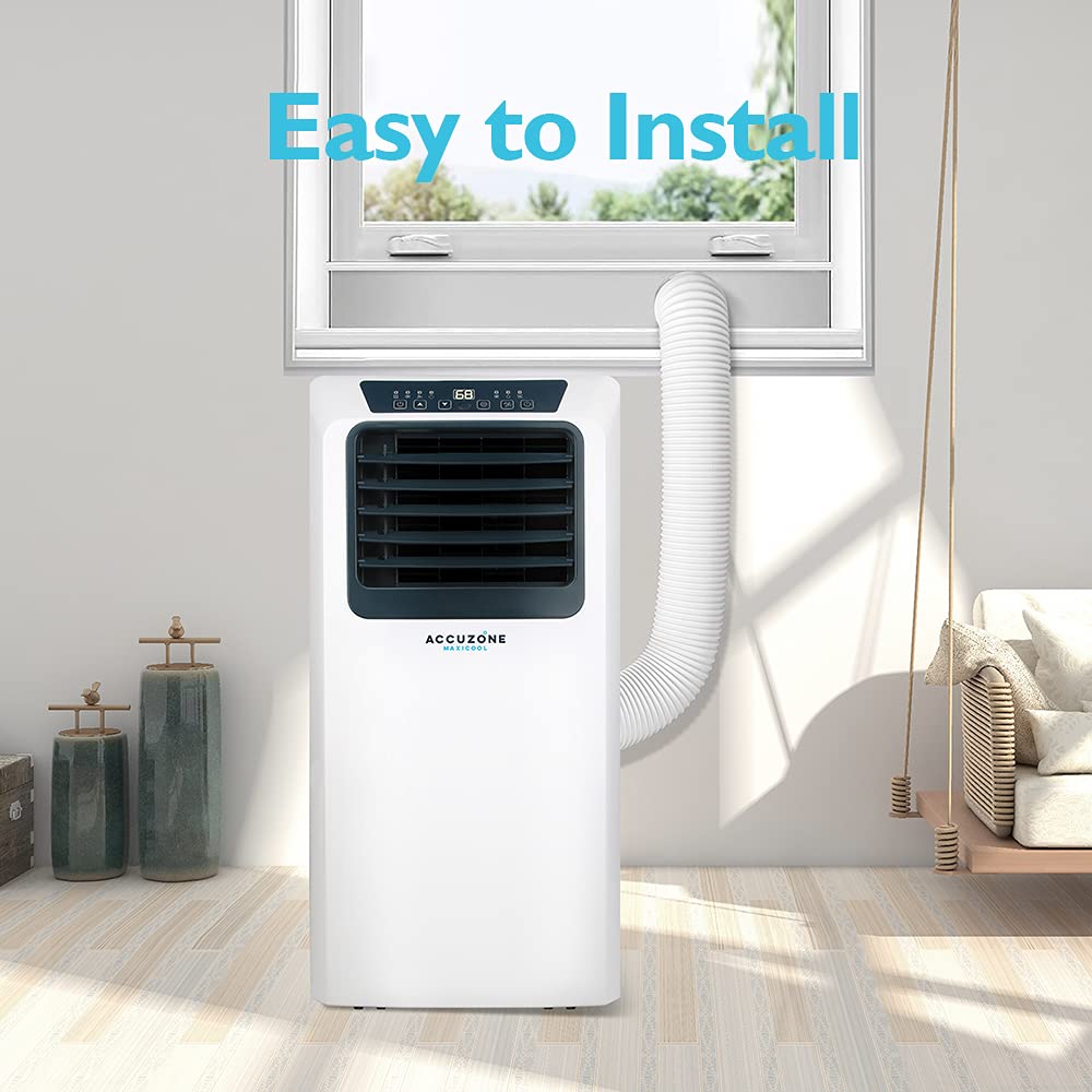 ACCUZONE Maxicool 11,000 BTU (SACC 6,000 BTU) Portable Air Conditioner 3-in-1 AC Portable, Dehumidifier, Fan for Rooms up to 350Sq ft.