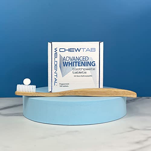 Weldental Chewtab Advanced Whitening Toothpaste Tablets with Nano-Hydroxyapatite Peppermint Refill