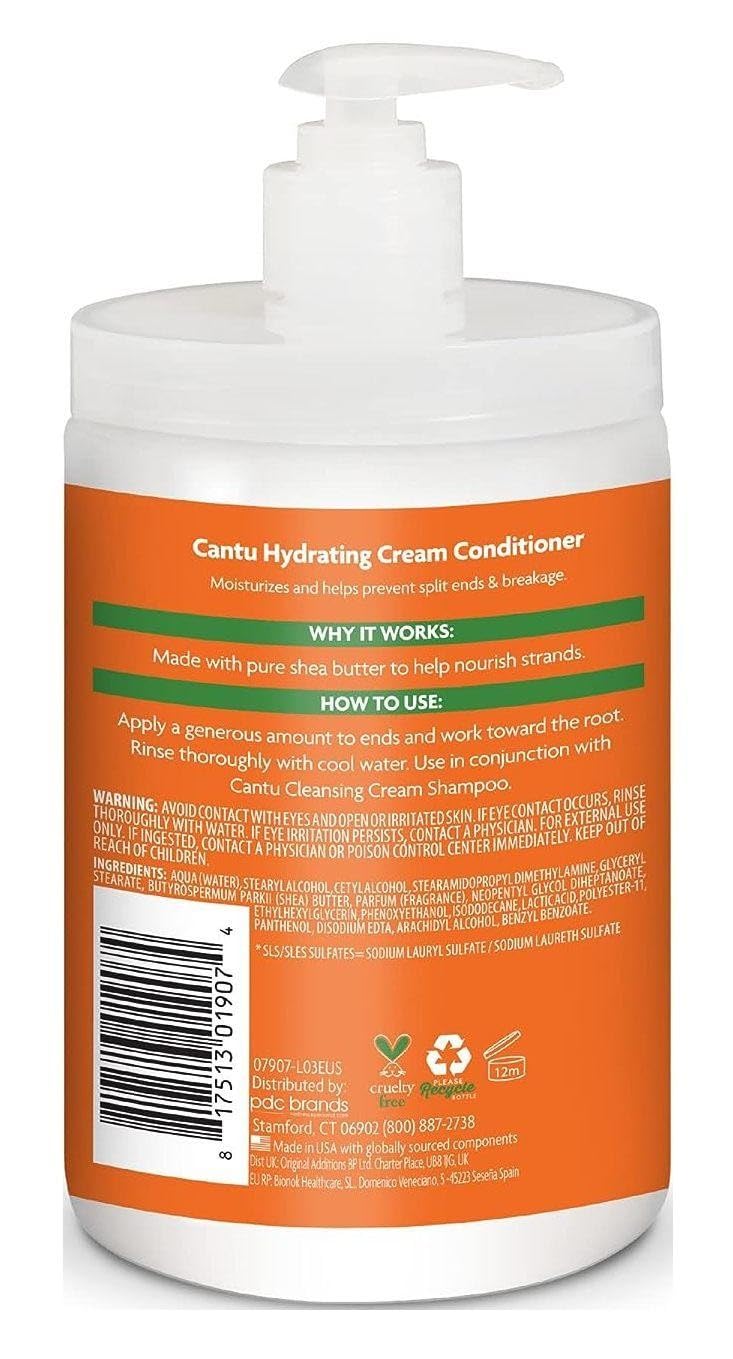 Cantu Natural Hair Conditioner Hydrating Cream 25 Ounce Pump (2 Pack)