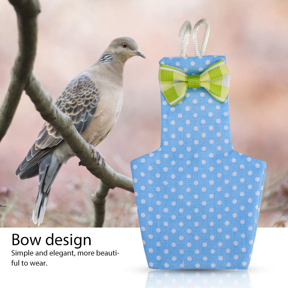 Leftwei Romantic Valentine's Day Diaper Birds Nappy, Parrot Diaper, Nappy, Pet Bird Clothes, Flying Bowknot Costume, for Household(Blue, S Code)