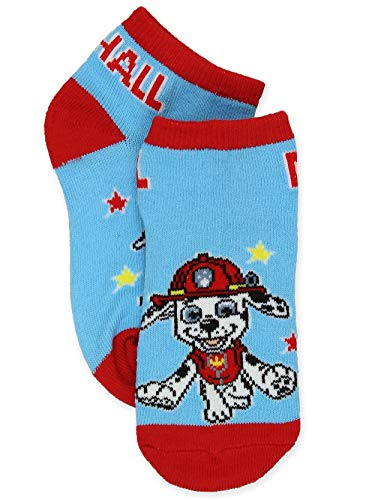 Nickelodeon Paw Patrol Toddler Boys 6 Pack Quarter Style Socks Set (Small (Sock: 4-6), Multicolor)