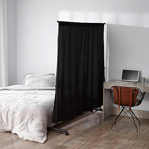 Don't Look at Me - Privacy Room Divider - Basics Extendable - Black Frame with Black Fabric