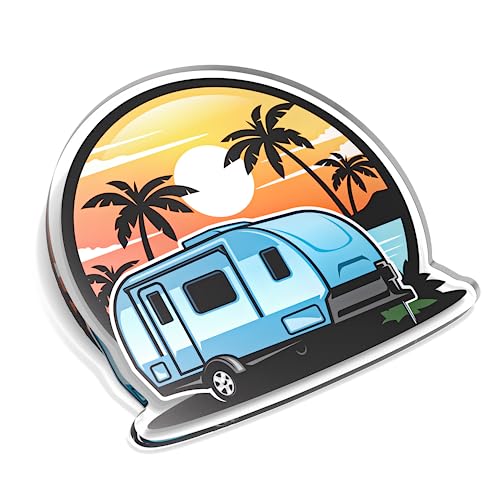 BOGGbeans Outdoor Charms for Bogg Bag, Simply Southern Totes, and Similar Styles. Acrylic 3" Outdoor Charm Accessories for Beach Totes (Camper)