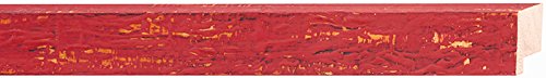 38x14 Frame Red Solid Wood Picture Frame Width 1.125 Inches | Interior Frame Depth 0.5 Inches | Lobster Bohemian Photo Frame Complete with UV Acrylic, Foam Board Backing & Hanging Hardware