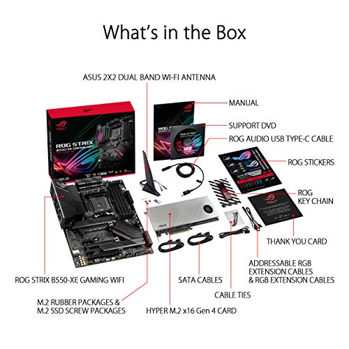 Asus ROG Strix B550-F Gaming WiFi II AMD AM4 (3rd Gen Ryzen) ATX Gaming Motherboard (PCIe 4.0,WiFi 6E, 2.5Gb LAN, BIOS Flashback, HDMI 2.1, Addressable Gen 2 RGB Header and Aura Sync)