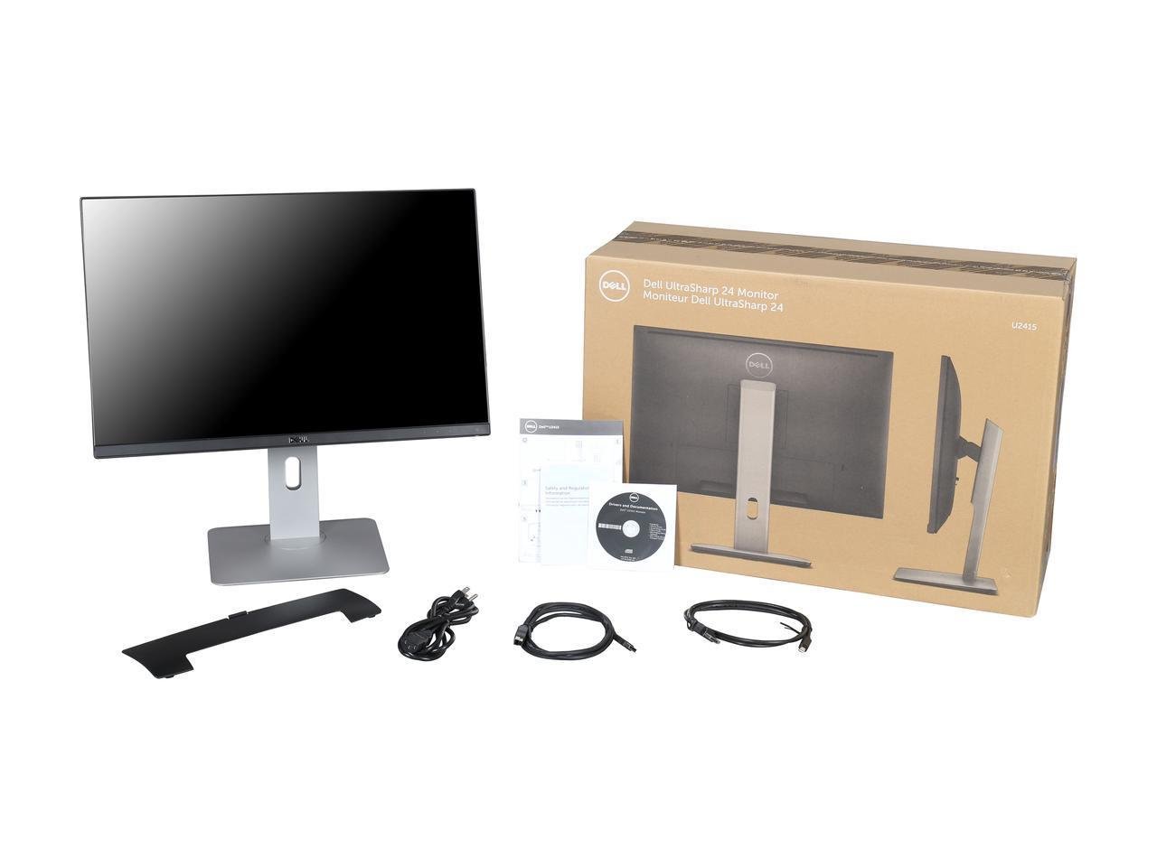 Dell UltraSharp U2415 24.1" WUXGA Edge LED LCD Monitor - 16:10 - Black - 24" Class - in-Plane Switching (IPS) Technology - 1920 x 1200-16.8 Million Colors - 300 Nit Typical, 50 Nit Minimum
