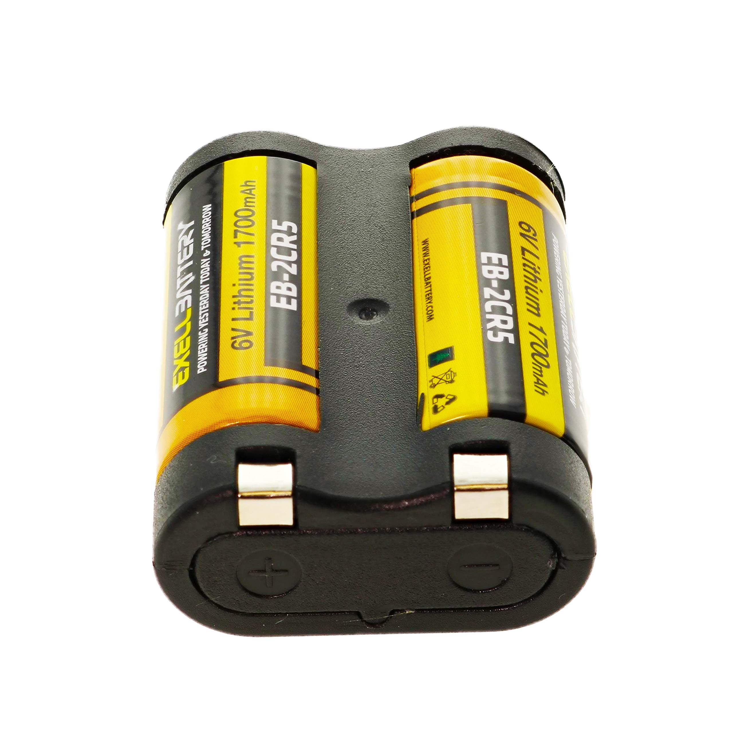 Exell Battery 2CR5 245 6V Photo Lithium Cell Replaces 2CR5 DL245 EL2CR5 2CR5M