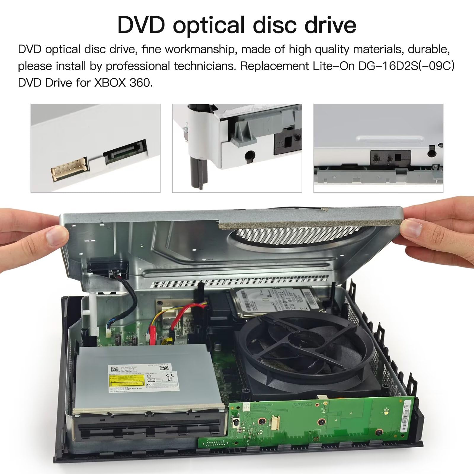Gxcdizx Complete DVD Replacement Drive for Xbox 360 Philips Lite-On DG-16D2S HOP-14XX