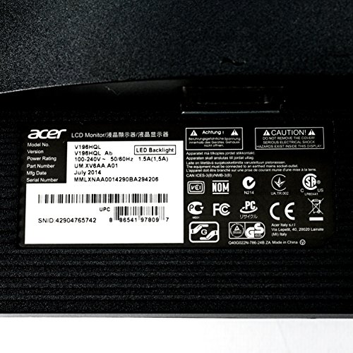 Acer UM.XV6AA.A01 18.5-Inch Screen XGA Wide LCD Monitor,Black