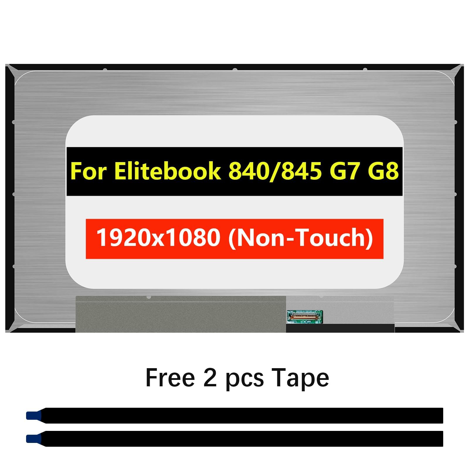 TFTcenter Screen Replacement for HP Elitebook 840 G7,840 G8, 845 G7, P/N M07093-001, M07092-001, M36315-001 14.0" FHD 1080P IPS LCD LED Laptop Display Panel with Tape