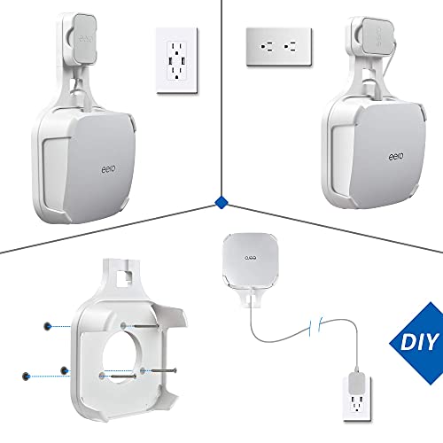 STANSTAR Wall Mount for Eero Pro 6, Sturdy Wall Mount Holder, Space Saving, Cord Management Wall Mount for Eero Pro 6 tri-Band Mesh Wi-Fi 6 System, Without Messy Wires.(3Pack)