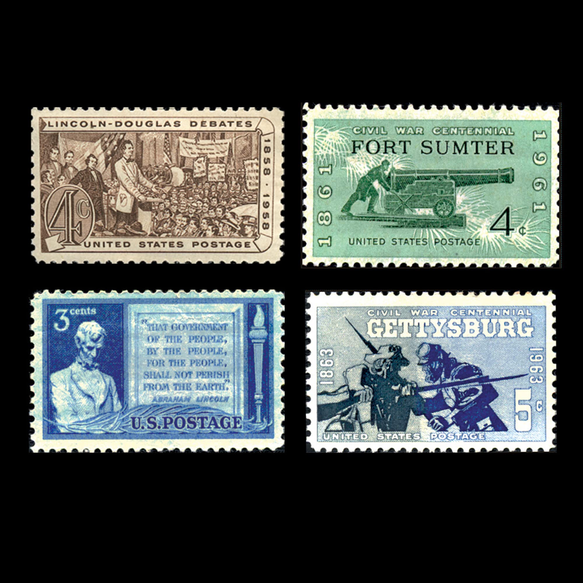 American Coin Treasures 150th Anniversary Civil War Commemorative Stamp Collection