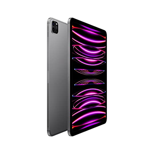 Apple iPad Pro 11-inch (4th Generation): with M2 chip, Liquid Retina Display, 512GB, Wi-Fi 6E + 5G Cellular, 12MP front/12MP and 10MP Back Cameras, Face ID, All-Day Battery Life – Space Gray