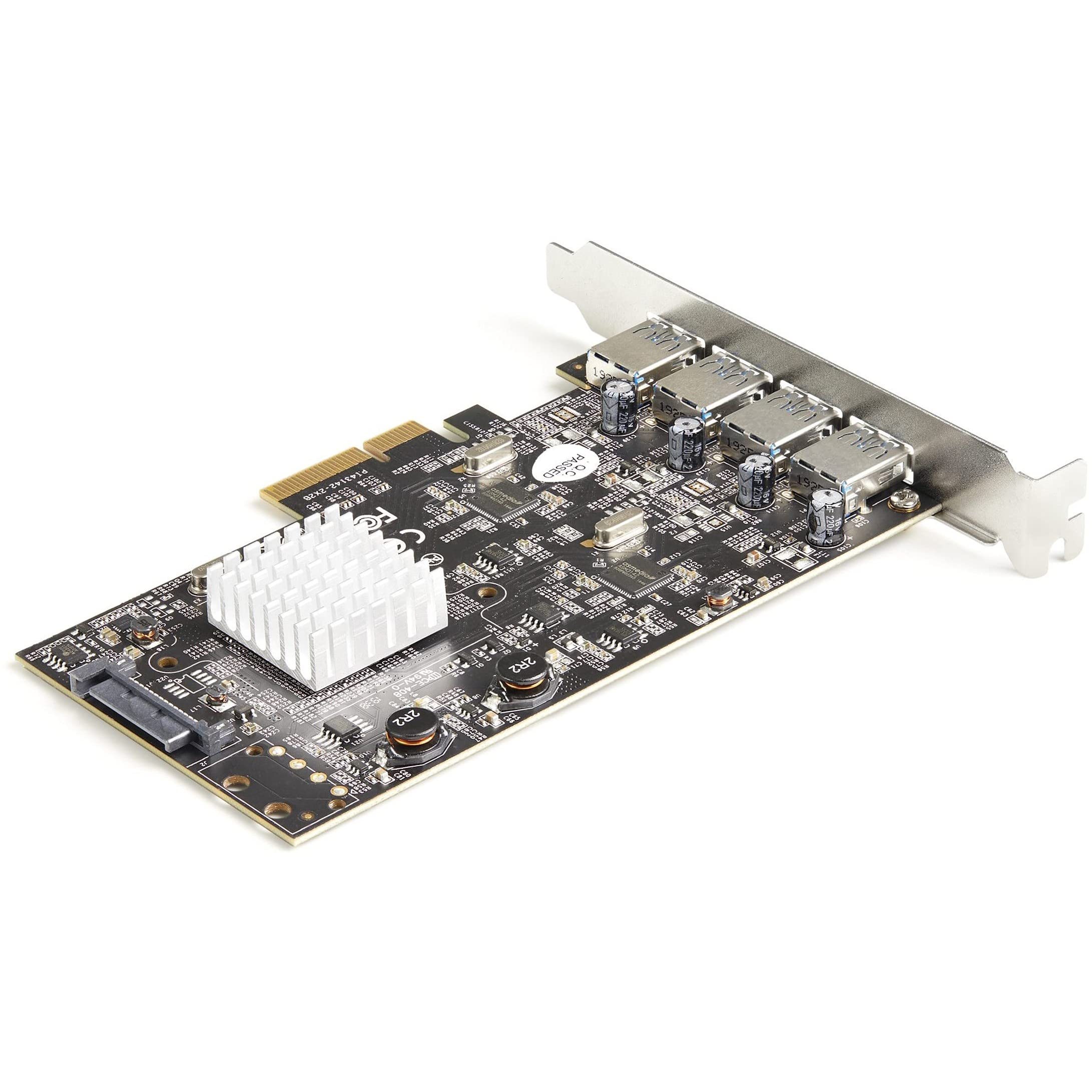 StarTech.com 4-Port USB PCIe Card - USB 3.2 Gen 2 (10Gbps) Type-A PCI Express Expansion Card with 2 Controllers - 4X USB-A - USB PCIe Add-On Adapter Card - Windows/Mac/Linux (PEXUSB314A2V2)