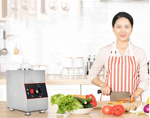ALSUP Commercial 1 Bottle Topping Electric Sauce Warmer Dispenser Cheese Dispenser with Pump Hot Fudge Cheese Caramel Jam Sauce Warming 30-85℃
