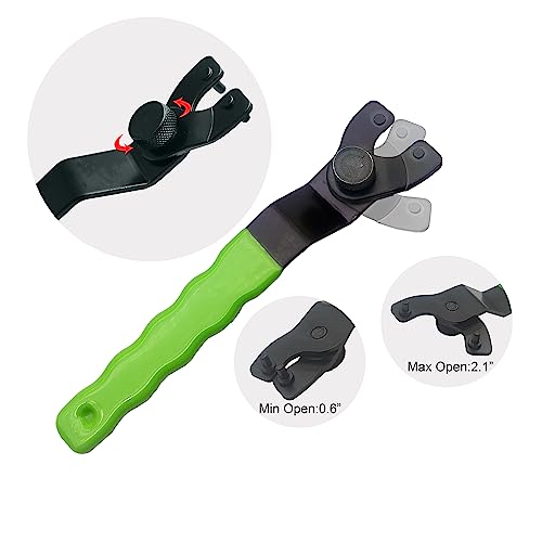Angle Grinder Adjustable Spanner Wrench Flange Nut kit with 5/8"-11 Angle Grinder Extension Shaft Connecting Rod Compatible with Bosch Dewalt Makita Ryobi Black Decker (3")