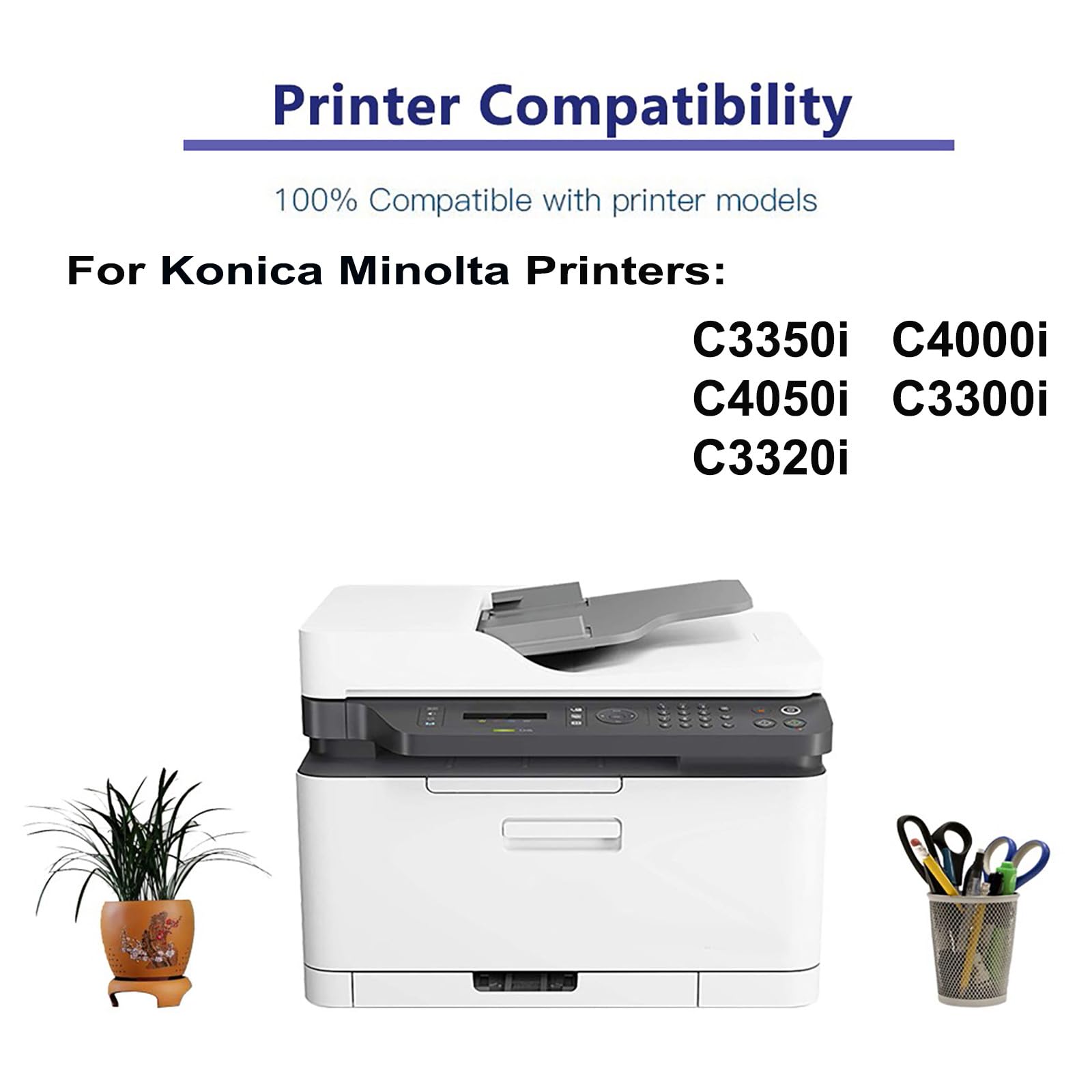 2-Pack Compatible High Capacity WB-P08 WBP08 ACDN0Y1 Waste Toner Container Box use for Konica Minolta Bizhub C3300i, C3320i, C3350i, C4000i, C4050i Printer (Black)