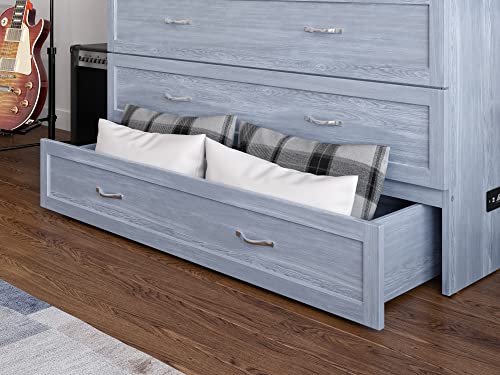 AFI,Northfield Murphy Bed Chest, Full, Driftwood