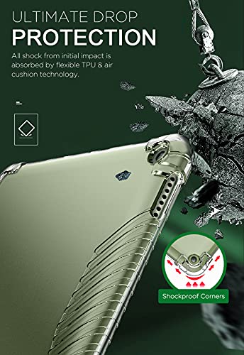 MoKo Case Fits All-New Kindle Fire HD 10 & 10 Plus Tablet (11th Generation, 2021 Release) 10.1", Ultra Clear Soft Flexible Transparent TPU Skin Bumper Back Cover Shell, Clear