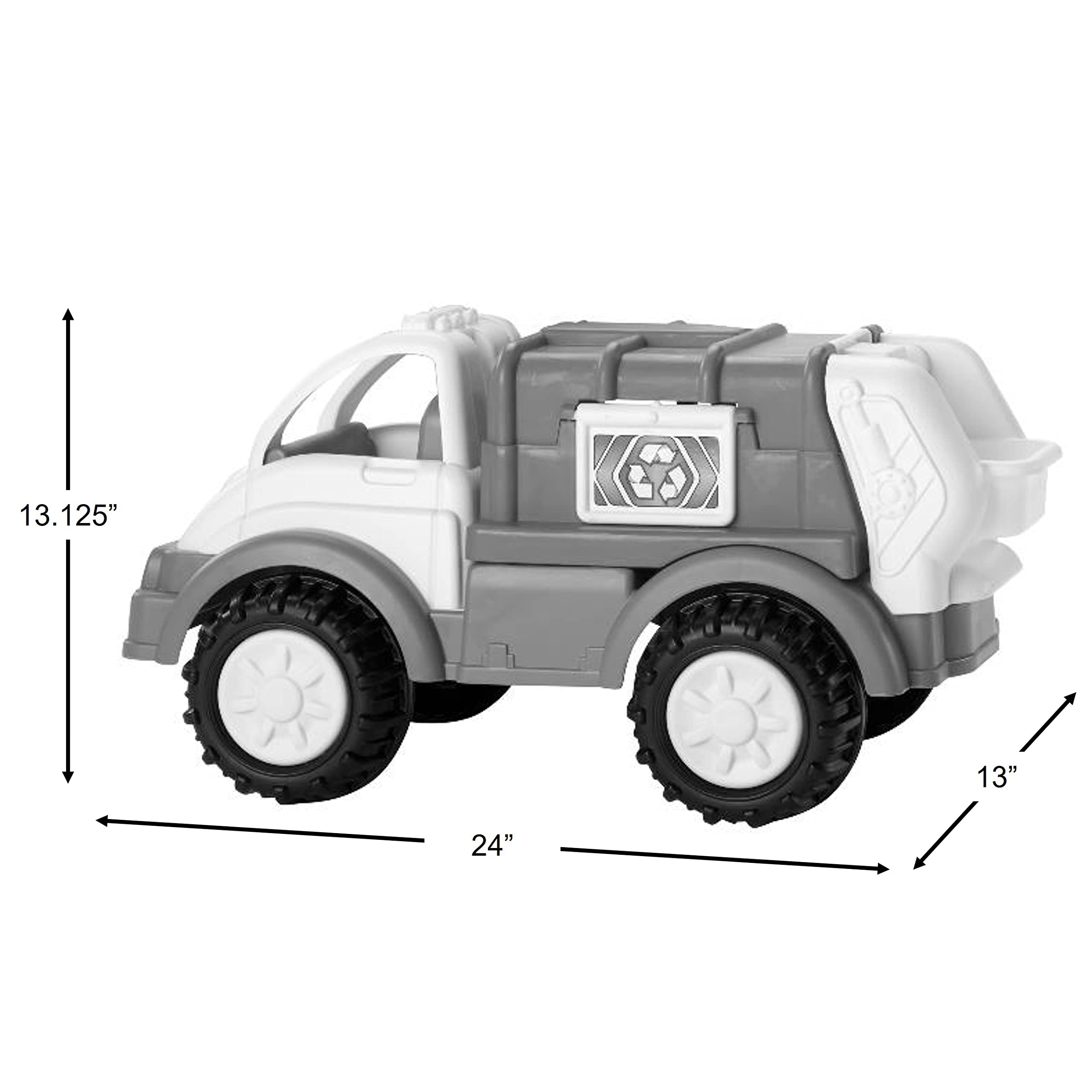 American Plastic Toys Gigantic Recycling Truck Vehicle, Green/White