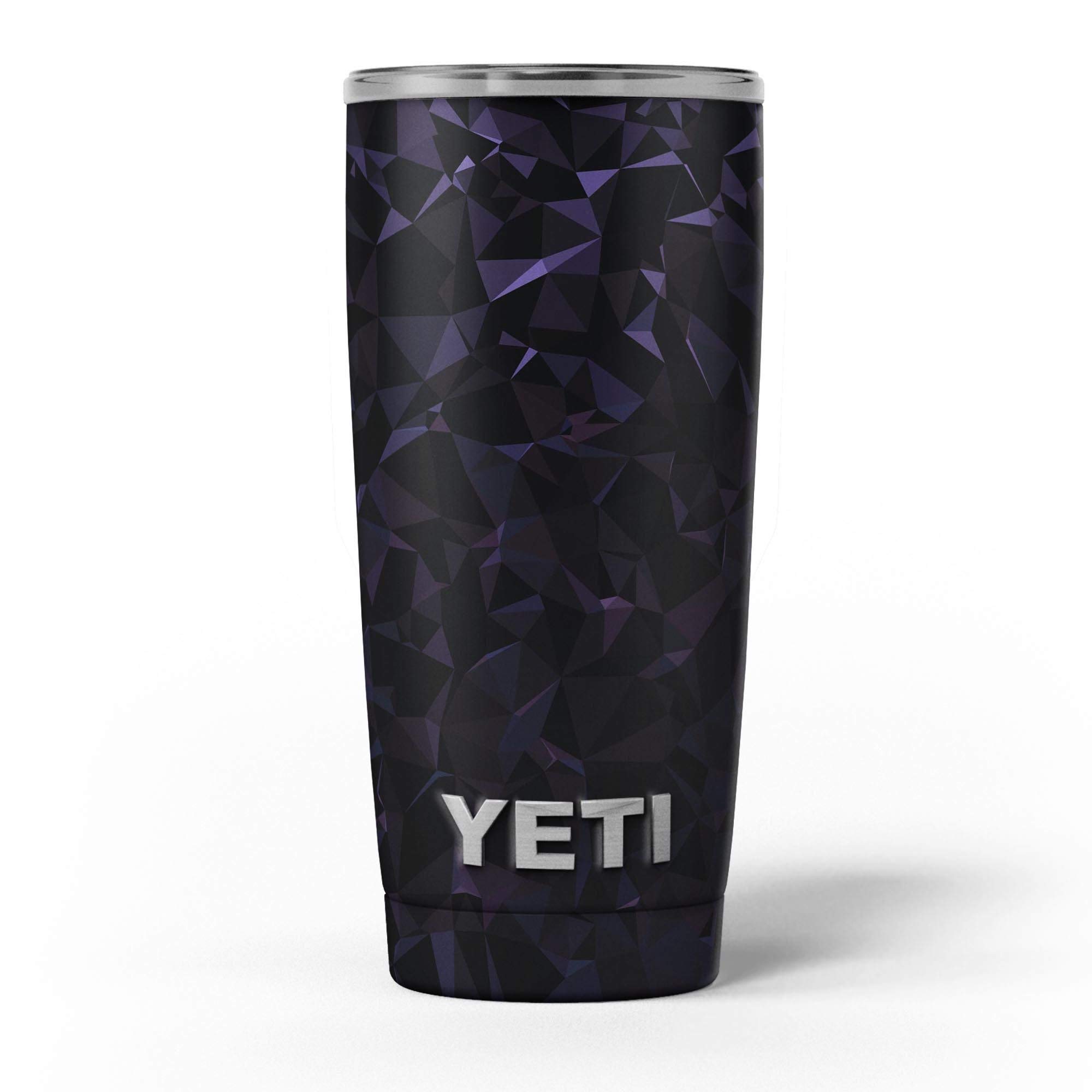 Design Skinz Dark Blue Geometric V21 - Skin Decal Vinyl Wrap Kit Compatible with The Yeti Rambler Cooler Tumbler Cups