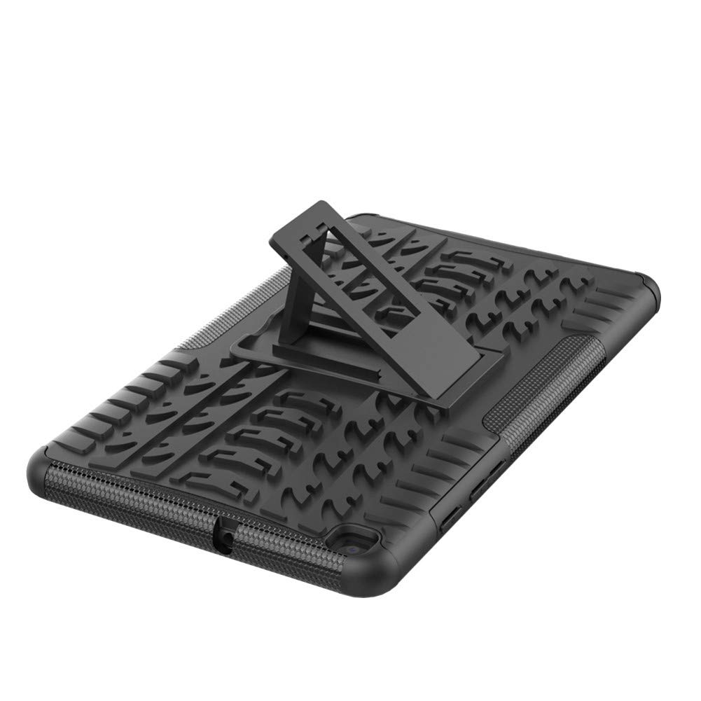 Case for Tab A 8.0 Inch 2019 T295 DWaybox Rugged Heavy Duty Armor Hard Back Cover Case with Kickstand Compatible with Samsung Galaxy Tab A 8.0 Inch 2019 SM-T295/T290 (Black)