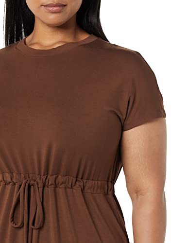 Amazon Aware Women's Modal Dropped Shoulder Midi Dress (Available in Plus Size), Deep Brown, 3X