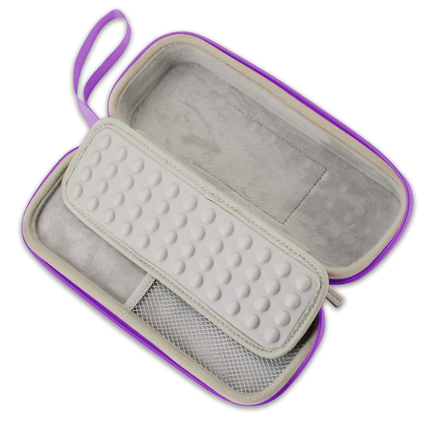Caseling Hard Stethoscope Case Compatible with 3M Classic III, Lightweight II S.E, Cardiology IV Diagnostic, Includes ID Slot and Mesh Pocket for Nurse Accessories (Purple - Pu Leather)