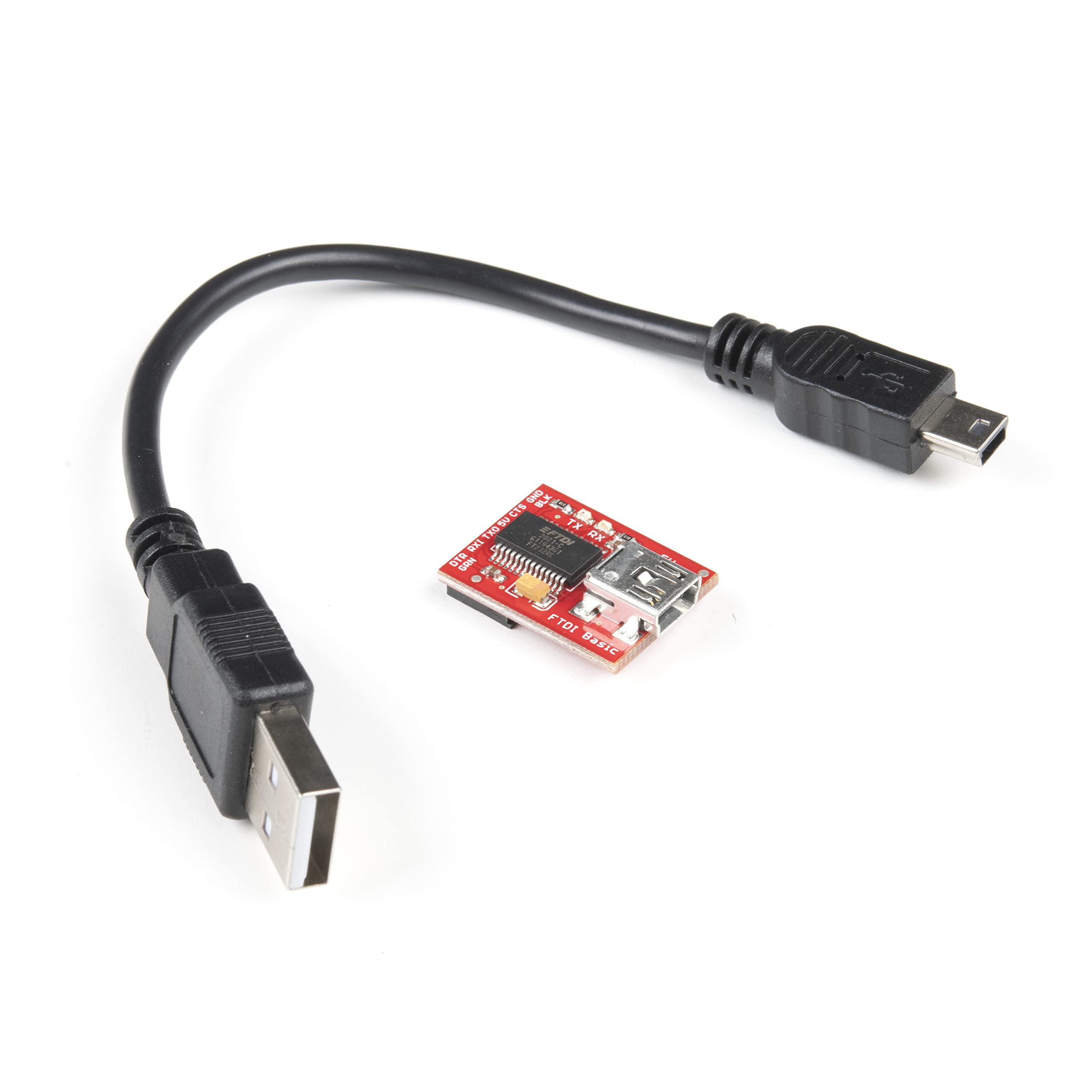 SparkFun FTDI Starter Kit - 5V - What You Need to get Started with FTDI FT232RL USB to Serial IC Compatible with Arduino or General Serial Applications USB Mini-B