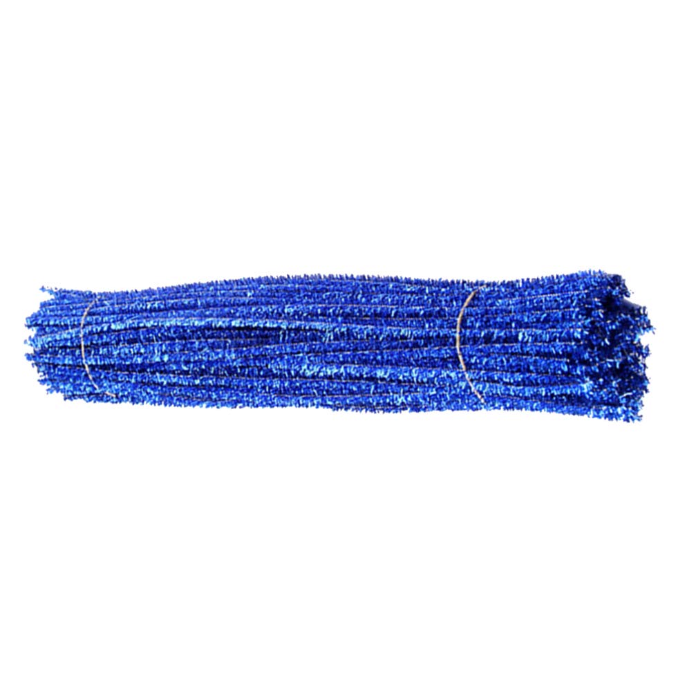 200pcs Glitter Cleaners Cleaners Chenille Stem Christmas Glitter Cleaners for DIY Art Craft Christmas Decoration (Blue)