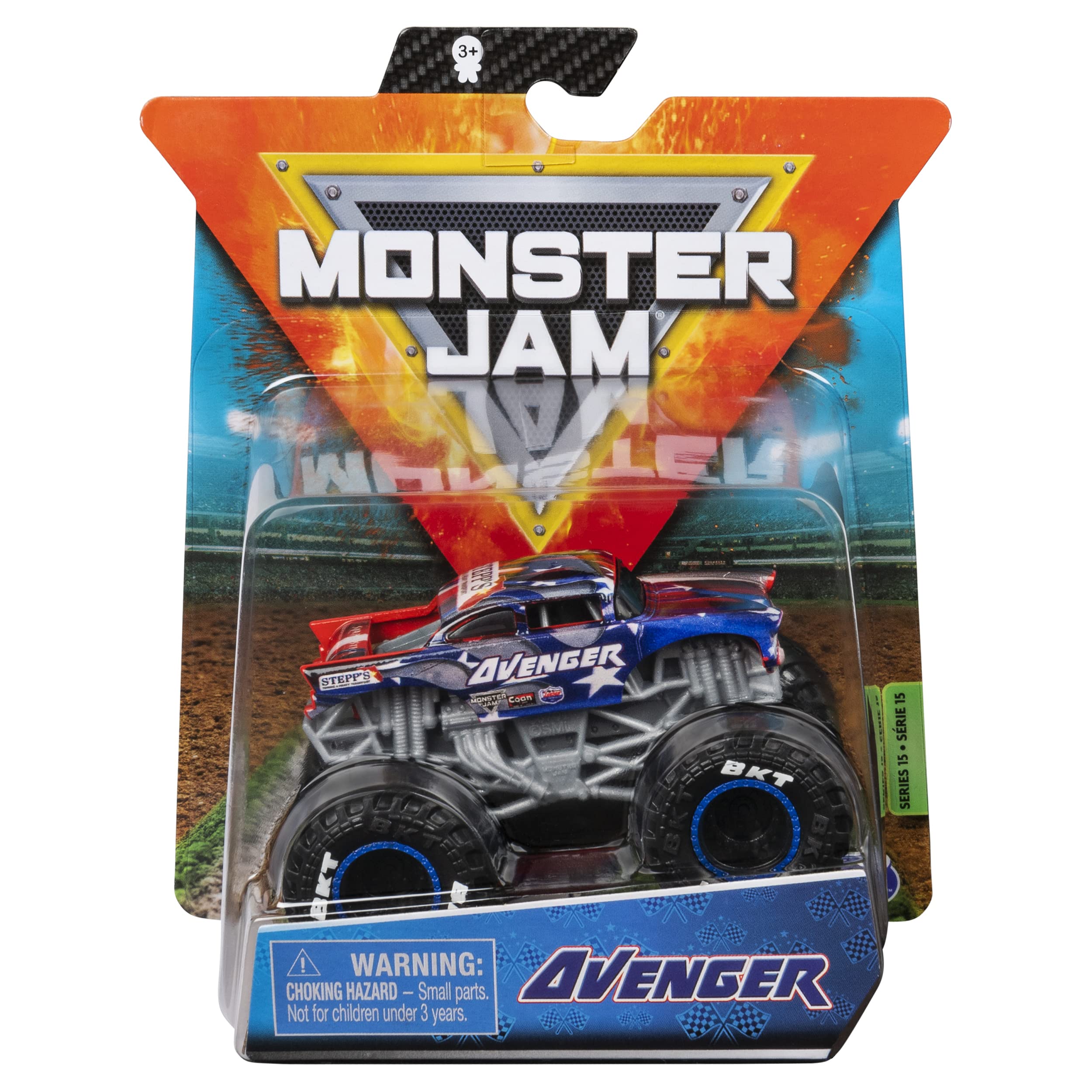 Monster Jam 2020 Spin Master 1:64 Diecast Monster Truck with Wristband: World Finals Avenger
