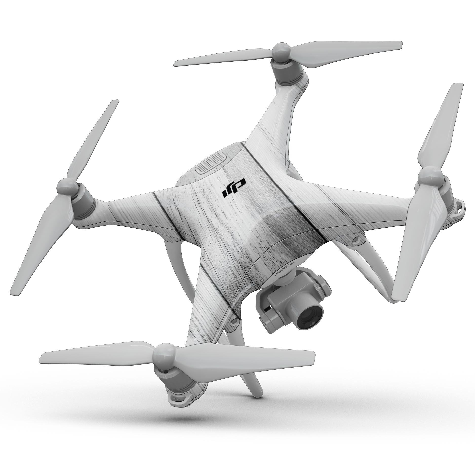 Design Skinz Design Skinz White & Gray Wood Planks Full-Body Wrap Decal Skin-Kit Compatible with The Drone DJI Phantom 2