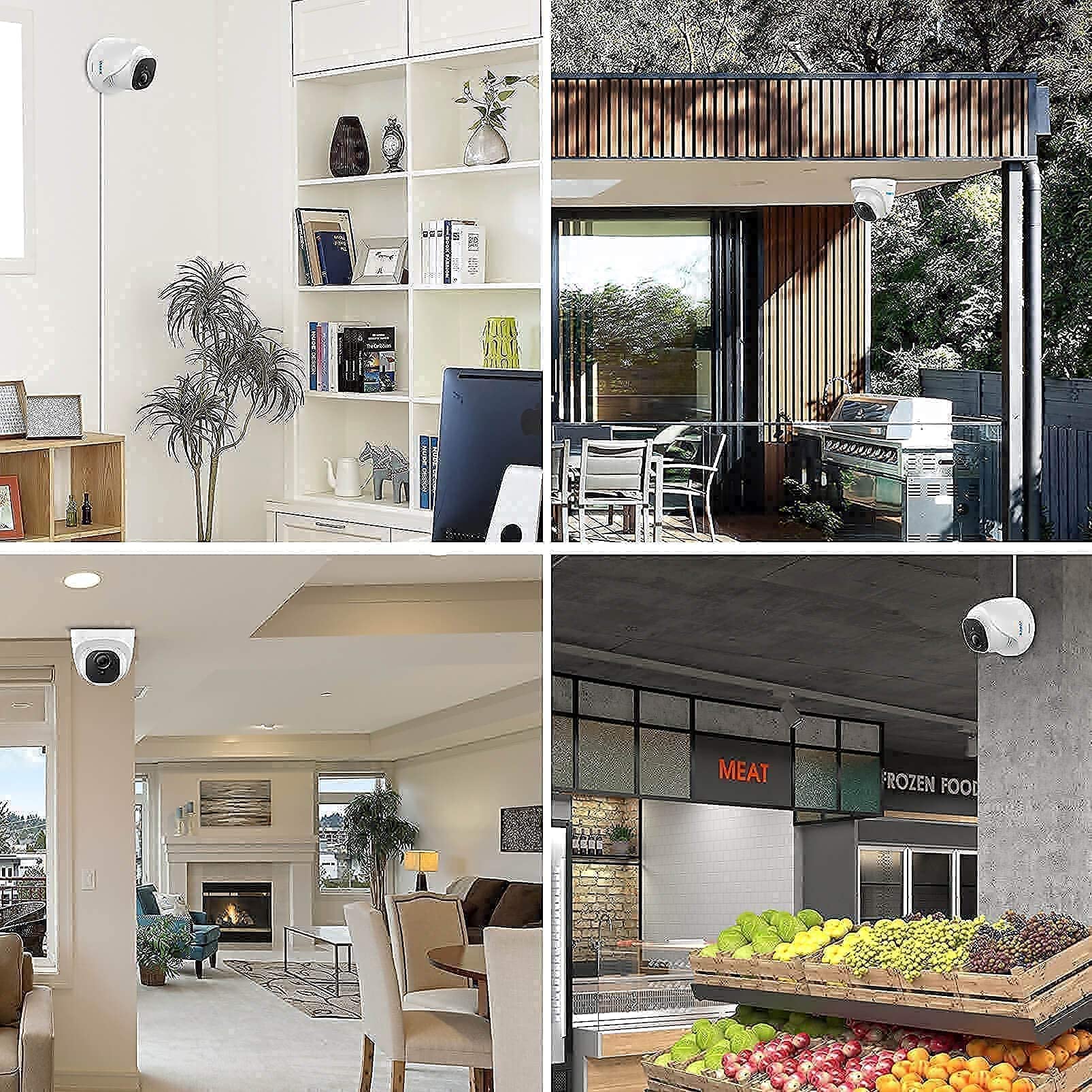 REOLINK 4K PoE Outdoor Security Camera, 3X Optical Zoom, Human/Vehicle Detection, Smart Alerts and Playback,Time Lapse,Work with Google Assistant, 24/7 Audio Recording, RLC-820A Bundle with RLC-822A