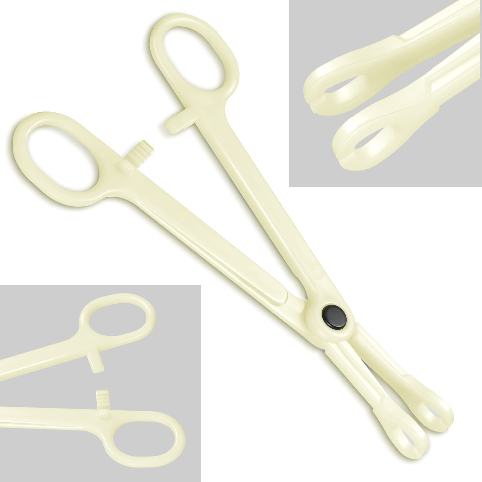 Honoson 100 Pcs Ear Nose Body Piercing Needles Mix Size 12G 14G 16G 18G 20G Stainless Steel Piercing Jewelry Kit and 1 Pcs Slotted Locking Pennington Forceps for Kit Supplies