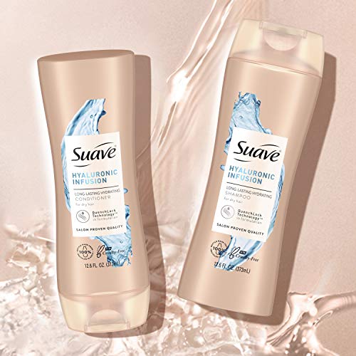 Suave Hydrating Conditioner Conditioner for Dry Hair Hyaluronic Acid Long Lasting Hydration 12.6 oz