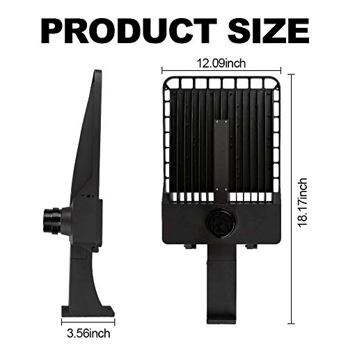 200W LED Parking Lot Pole Light, 5000K 26000LM 800W HID/HPS Replacement, Commercial LED Parking Lot Lights Adjustable Outdoor Pole Mount LED Shoebox Light