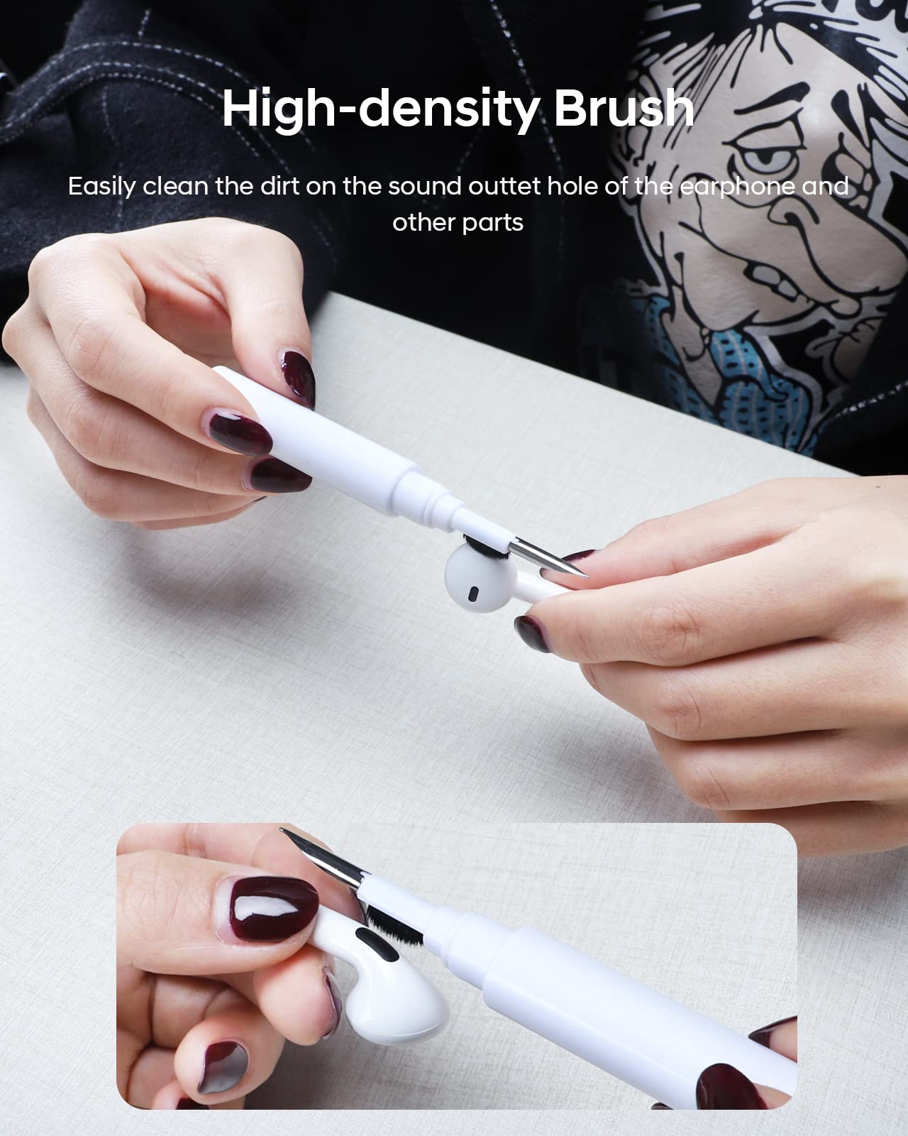 AGhappy Cleaner Kit for Airpods 1 2 3, 6 in 1Multi-Function Cleaning Pen for Earbuds Bluetooth Earphones Case Soft Brush Tools for Lego Huawei Samsung MI Earbuds PC Laptop Pro Camera Lens