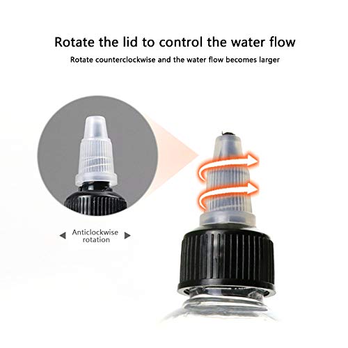 FEOOWV 24Pcs 2oz/60ml Plastic Squeeze Dispensing Bottles with Black Twist Cap, Multi Purpose Bottle for Crafts, Art, Glue, Liquid,Kitchen,Household