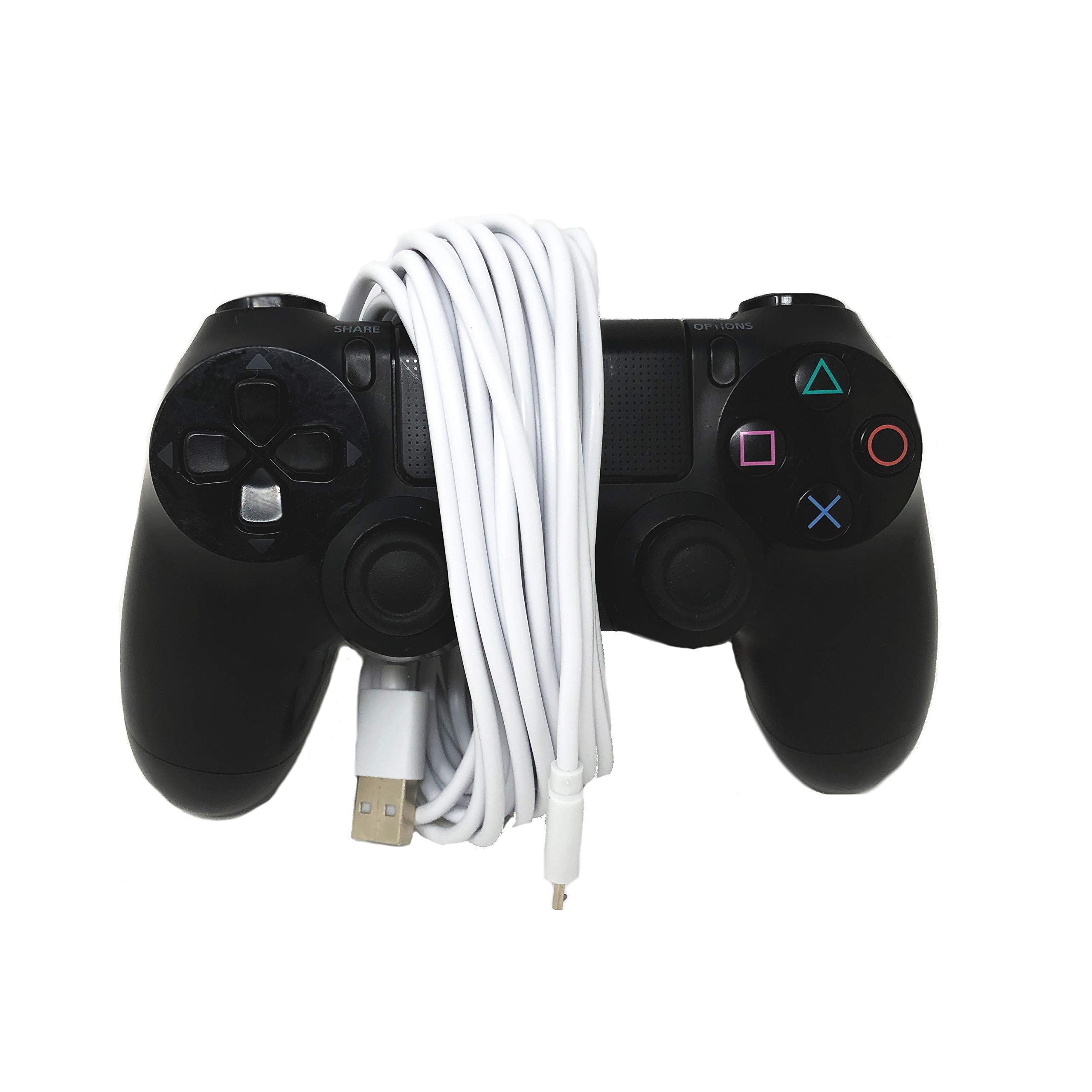 2 Pack 20FT PS4 Controller Charger Charging Cable – Micro USB High Speed Fast Data Cord for Playstation 4, PS4 Slim, Xbox One Controller, Wyze Cam 1080p, Pan, Blink XT Home Security Cam, Arlo Pro 2