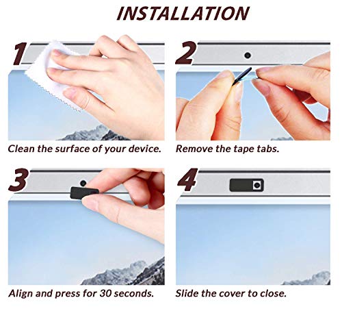 Deal4You - Webcam Cover Slide, Ultra Thin Camera Blocker for Laptop, Pc, Computer, Phone, Tablet, Protect Your Privacy (Pack 6-3 Shapes)