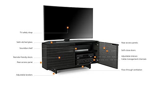 BDI Corridor 8175 Corner Media Cabinet, Charcoal