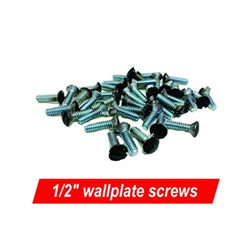 Brown Wall Plate Screws 1/2" 6-32 Thread Oval Head Slotted- 100 Pack