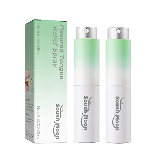 2Pc Fissured Tongue Relief Spray, Breath Freshener Spray for Tongue Treatment