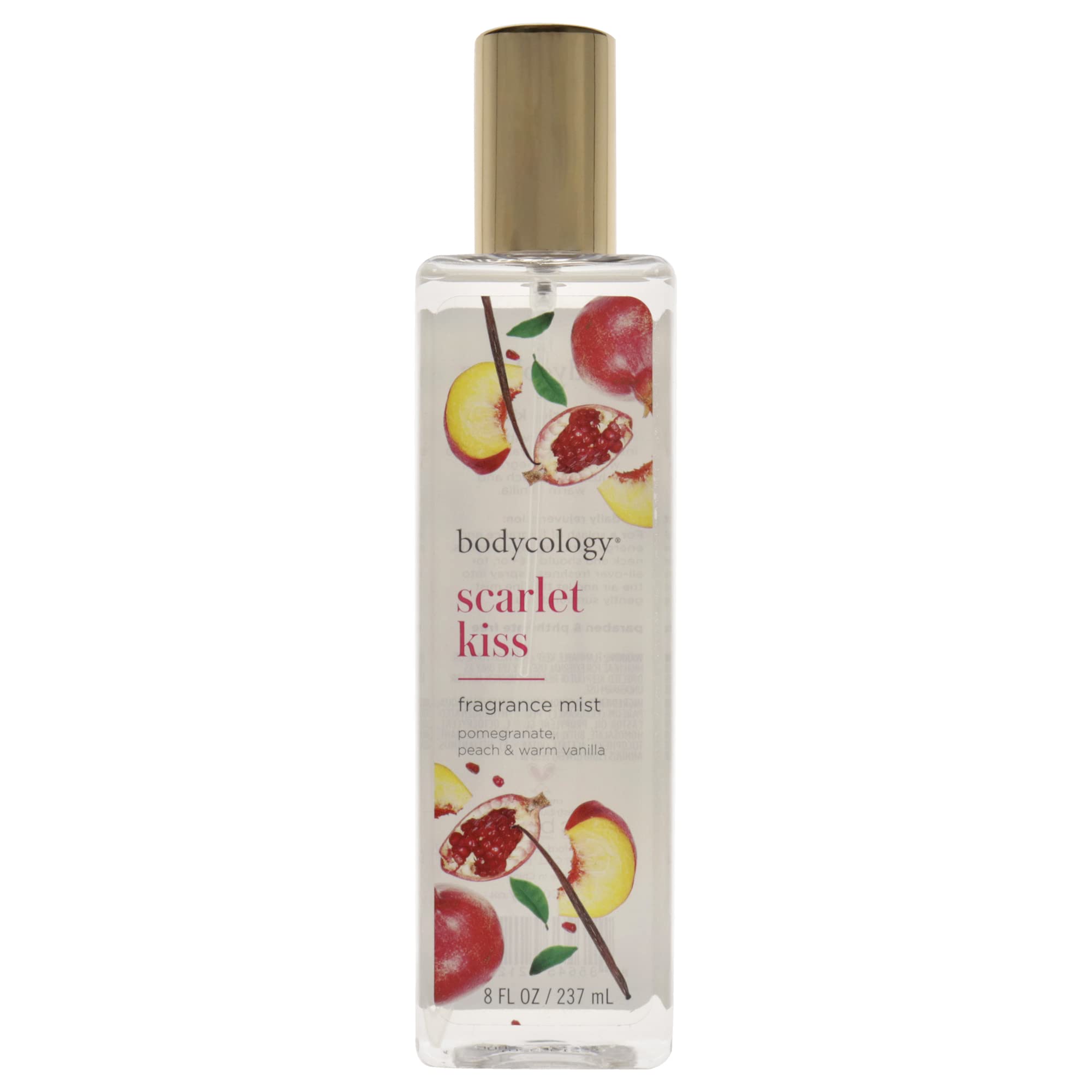 Bodycology Scarlet Kiss Fragrance Mist for Women, 8.0 Ounce