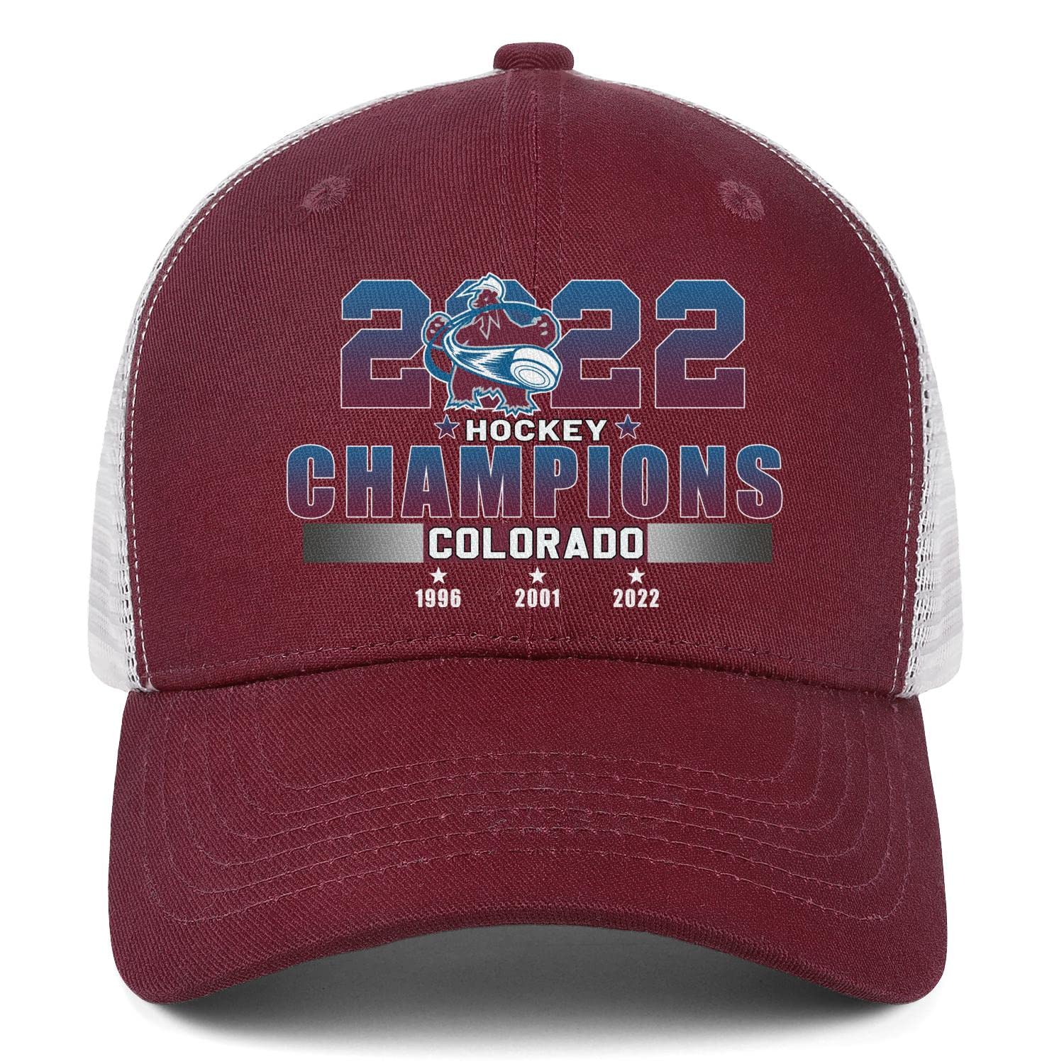 2022 Hockey Championship Champs Hat Fans Cap Gift Burgundy