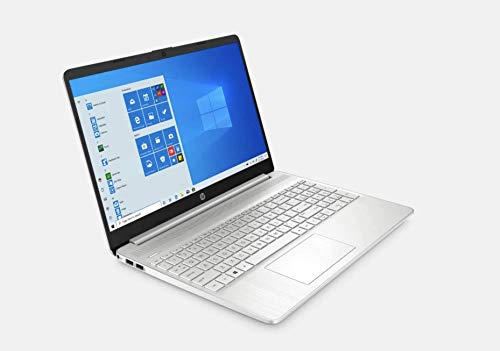 HP 2021 Laptop Computer 15.6" HD Screen, AMD Athlon 3050U 8GB RAM 128GB SSD HDMI Wi-Fi Webcam Silver Win 10 | School Essential Bundle: 1-Year Office 365, Wireless Mouse, Sleeve, VATTE HDMI Cable