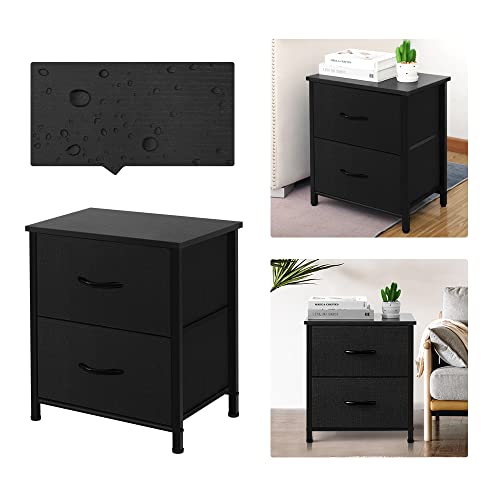AZL1 Life Concept Storage Dresser Furniture Organizer Unit with 2 Drawers for Bedroom, Hallway, Entryway and Closets, Black