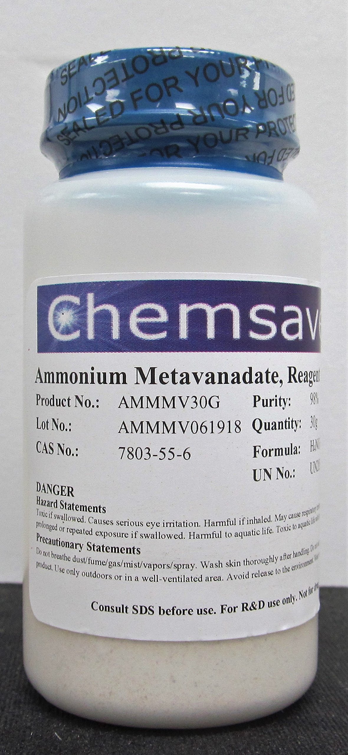 Ammonium Metavanadate, Reagent, 98%, 30g